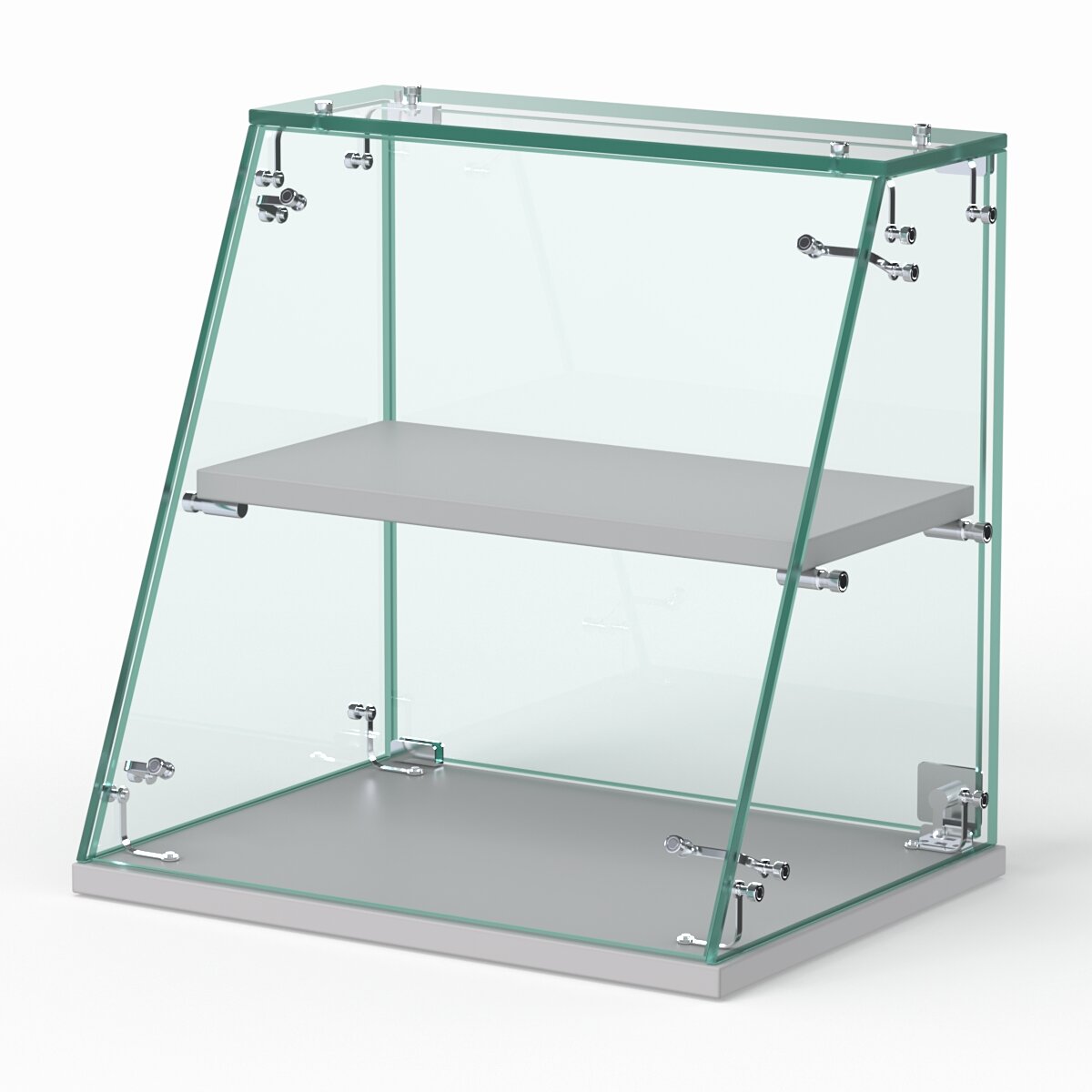 Витрина "сладость" №16К-П для выпечки настольная пдсп, Серый. Производитель товара - компания Westcom.