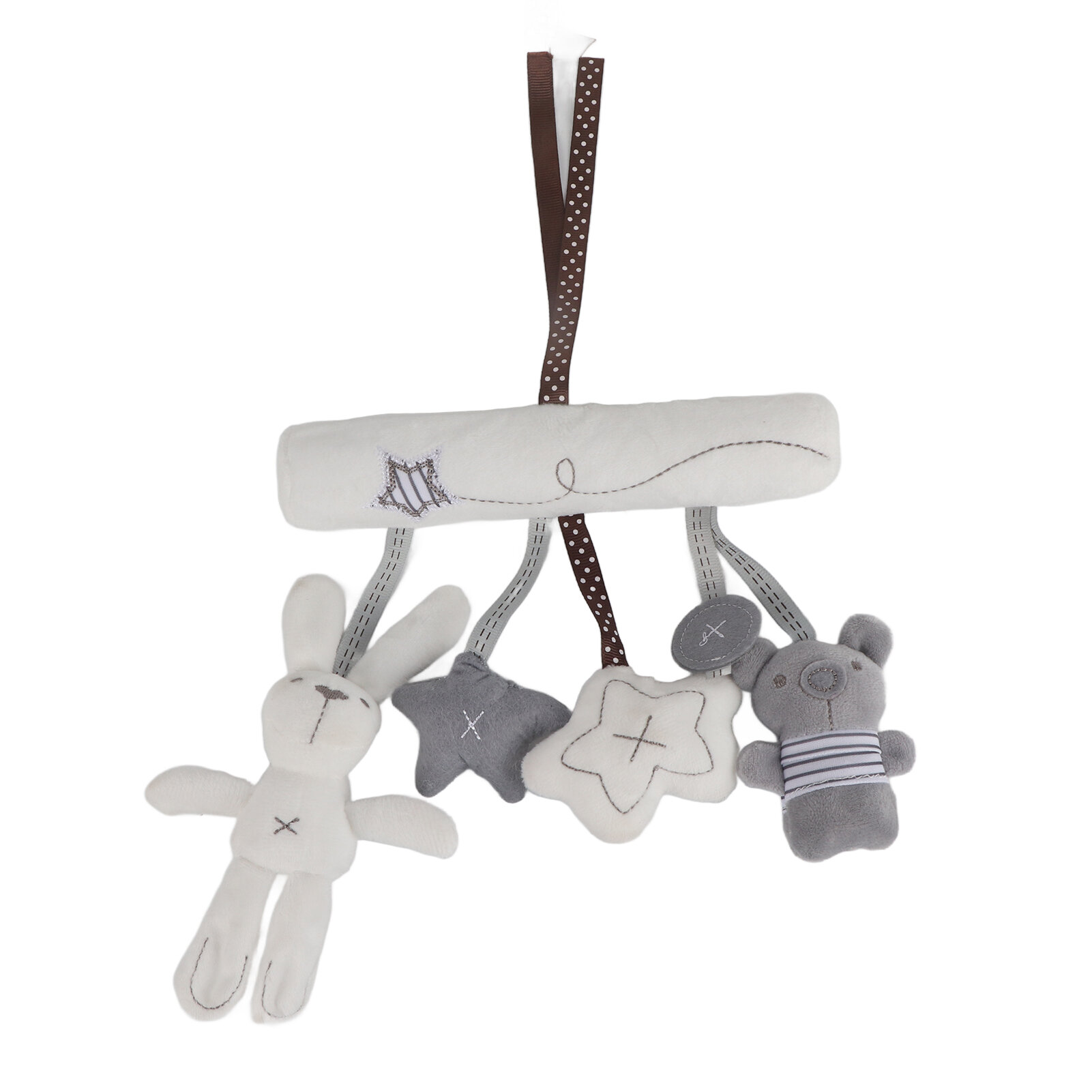 Игрушки для детской коляски с милым мультяшным кроликом, плюшевое защитное сиденье для детской кроватки, подвесной звук, аксессуары для детских автомобильных колясок для детей 0-3 лет