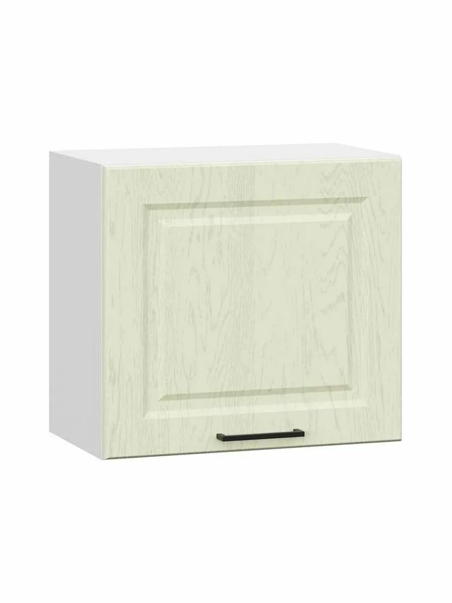 Кухонный модуль навесной, шкаф Шервуд, 50х29.6х45 см, Белый / Дуб кремовый матовый