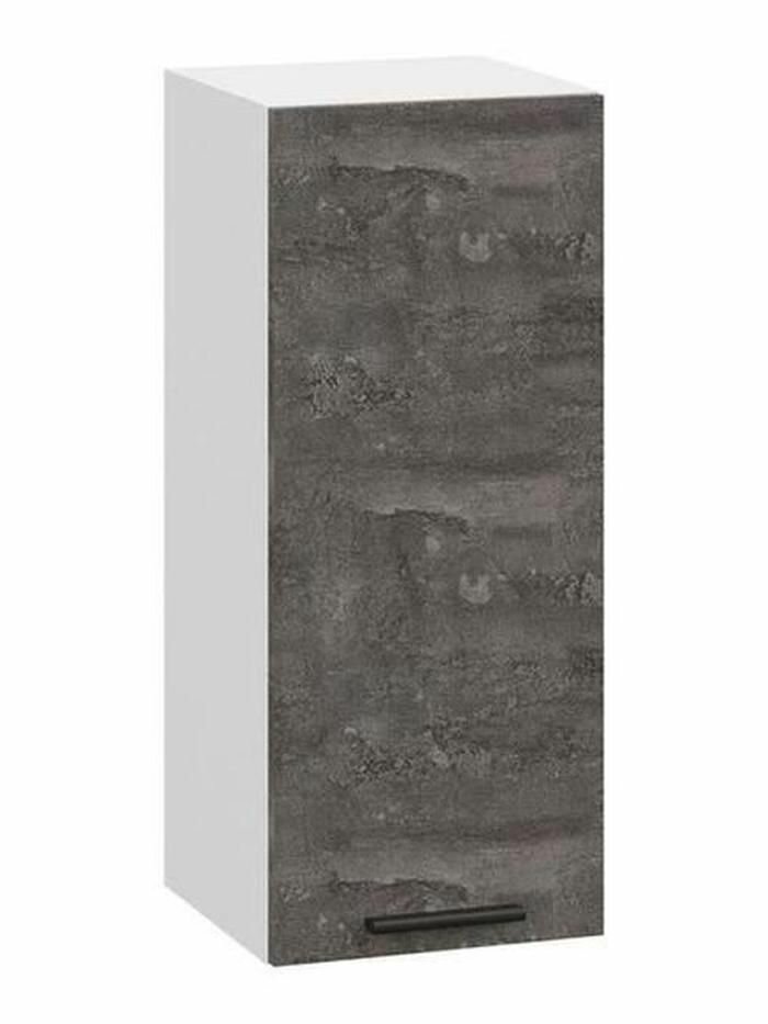 Кухонный модуль навесной, шкаф Урбан с полками, с доводчиками, 30х29.6х72 см, Белый / Камень темный
