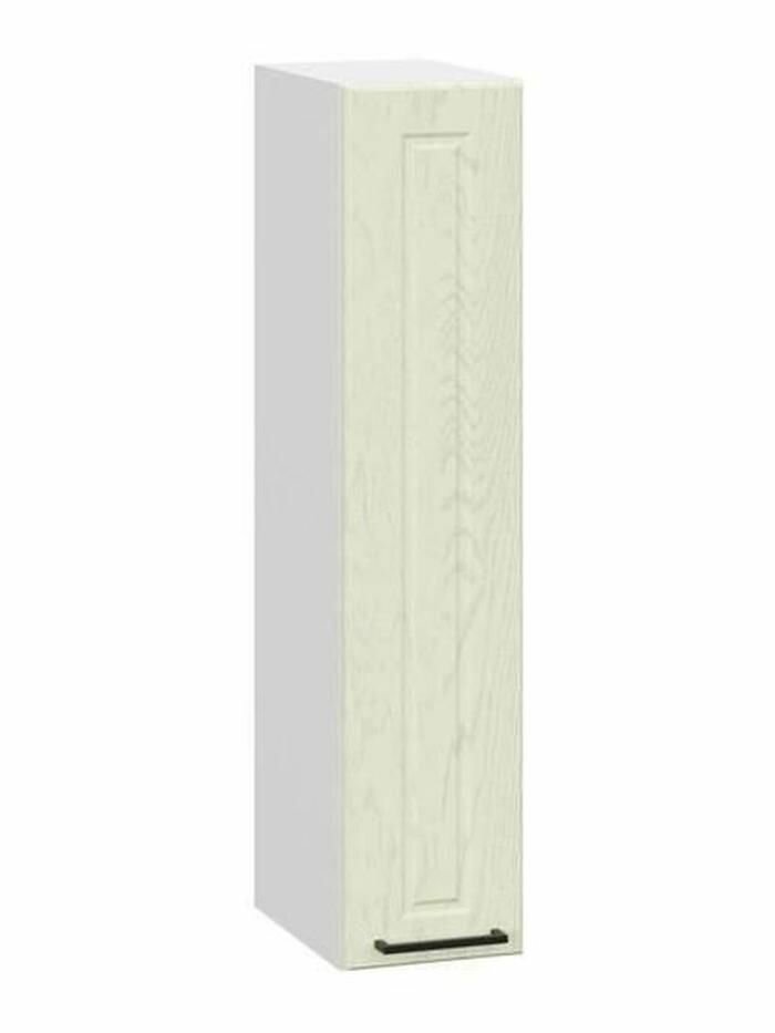 Кухонный модуль навесной, шкаф Шервуд с доводчиками, с полками, 20х29.6х91 см, Белый / Дуб кремовый матовый