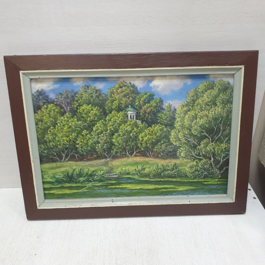 Картина (пейзаж) "Берег реки Орлик". Размер по раме 52 на 37