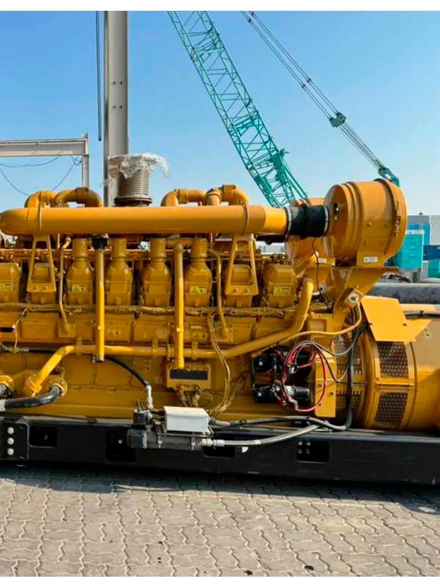 Электростанция Caterpillar 2500F, дизельный, мощность 2500 кВт, запуск электростартер, желтый — фото 1