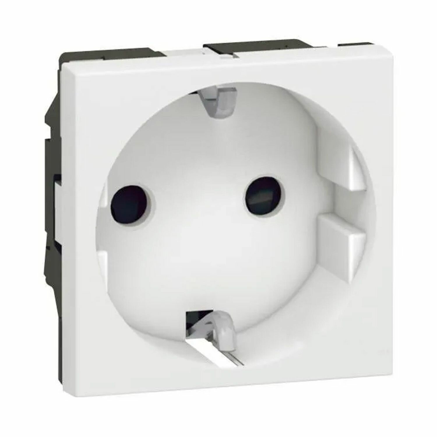 Розетка в кабель-канал с заземлением без рамки белая Mosaic Legrand