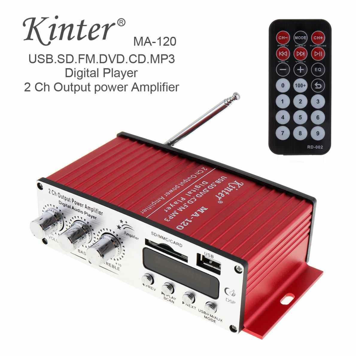 Усилитель звука Kinter-MA120 c радио для колонок, усилитель мощности звука