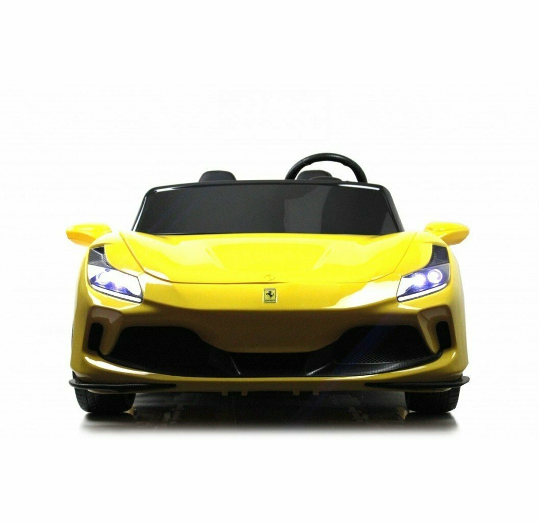 Электромобиль детский Ferrari 24V 2WD F111FF, желтый, капот открывается