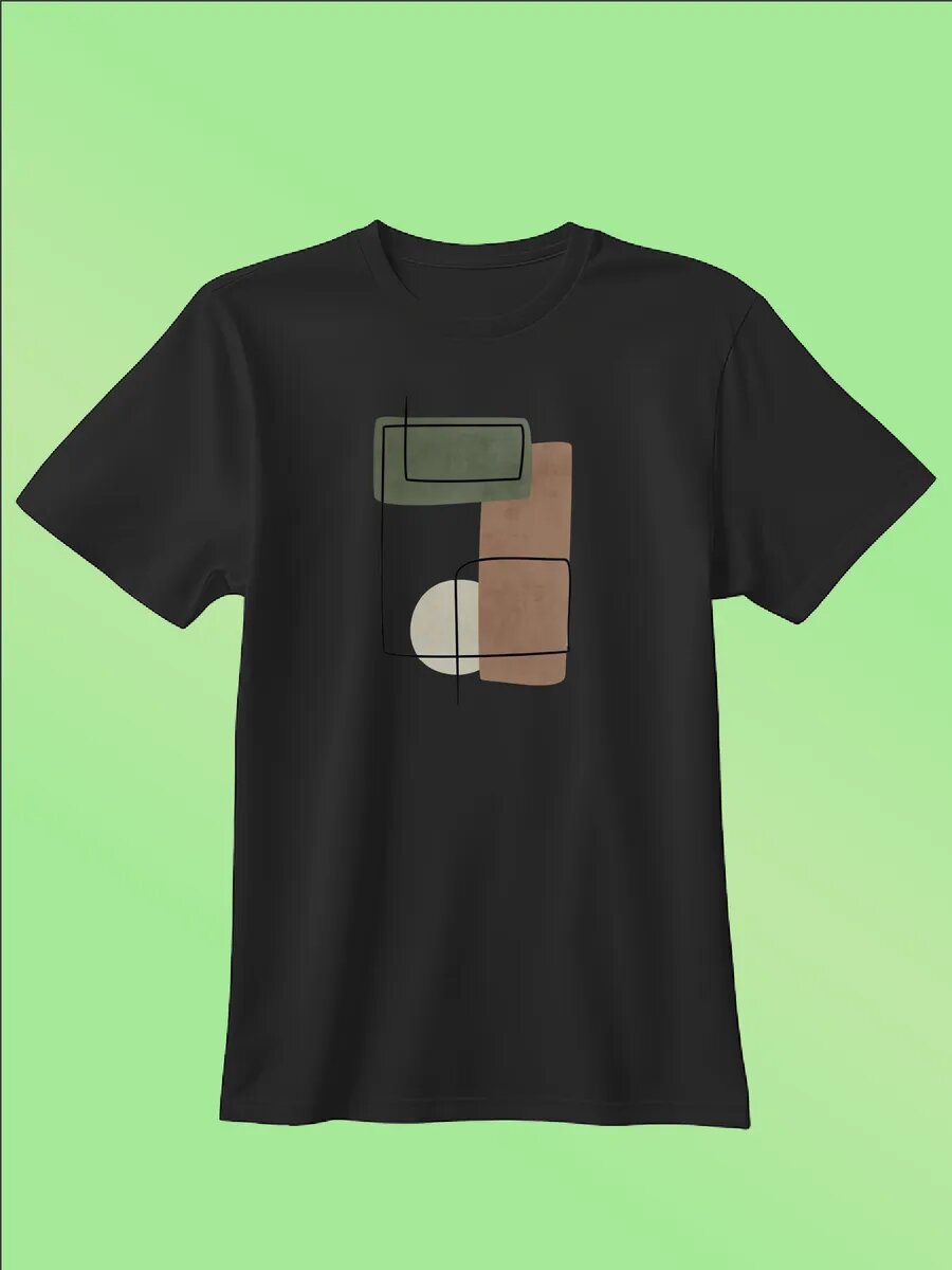 Футболка абстракция фигура