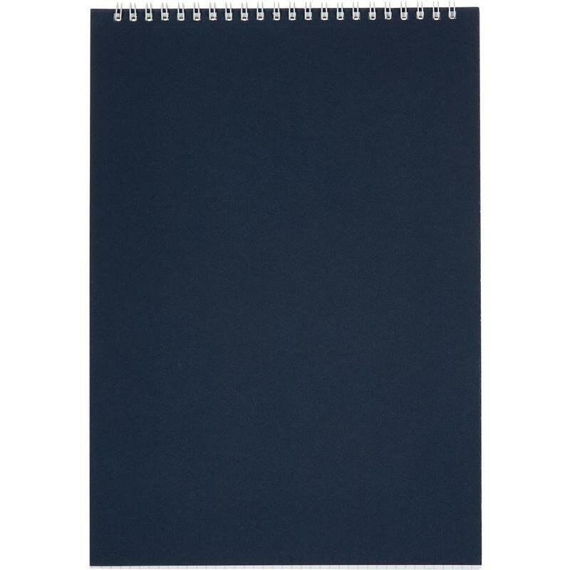 Блокнот Альт Офис А4 60 листов синий в клетку на спирали (200х290 мм) (артикул производителя 61352)