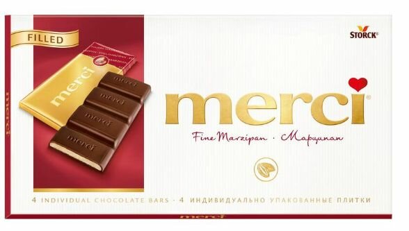 Шоколад Merci темный Марципан 112 г