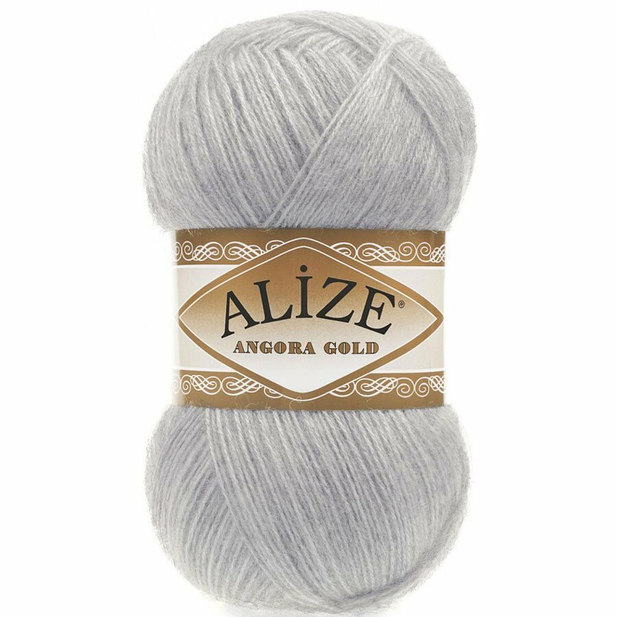 Пряжа Alize ANGORA GOLD 21 серый (5 мотков)