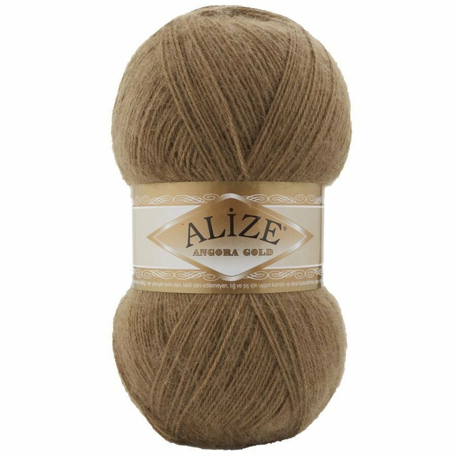Пряжа Alize ANGORA GOLD 466 т. бежевый (5 мотков)