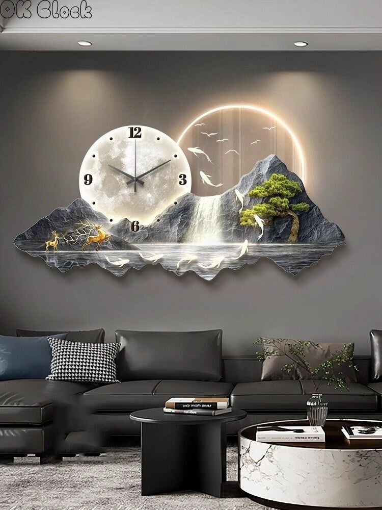 Настенные часы с дистанционным управлением и подсветкой.