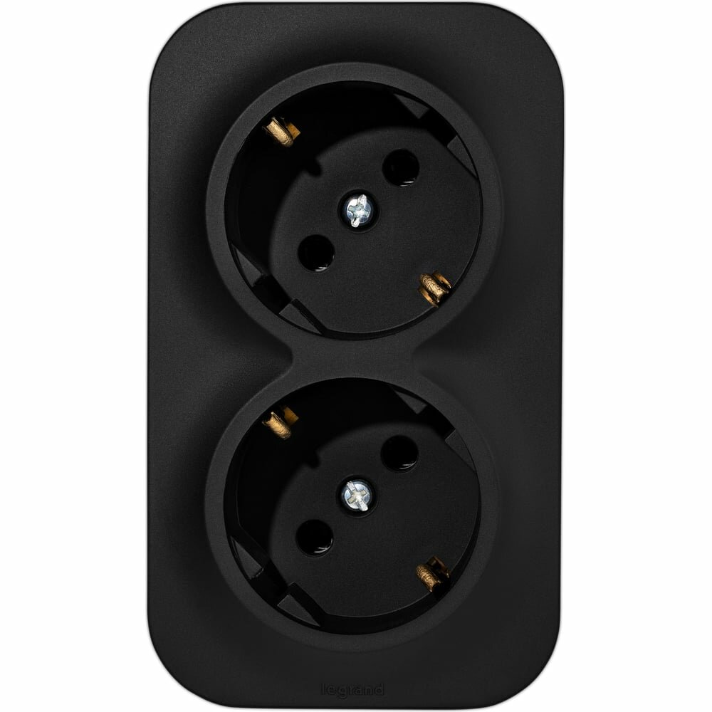 Двойной розеточный блок Legrand Quteo