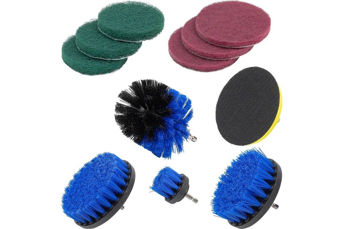Forcekraft Набор сменных щеток для уборки и химчистки под шуруповерт FK-CBK-02(60401) 6шт