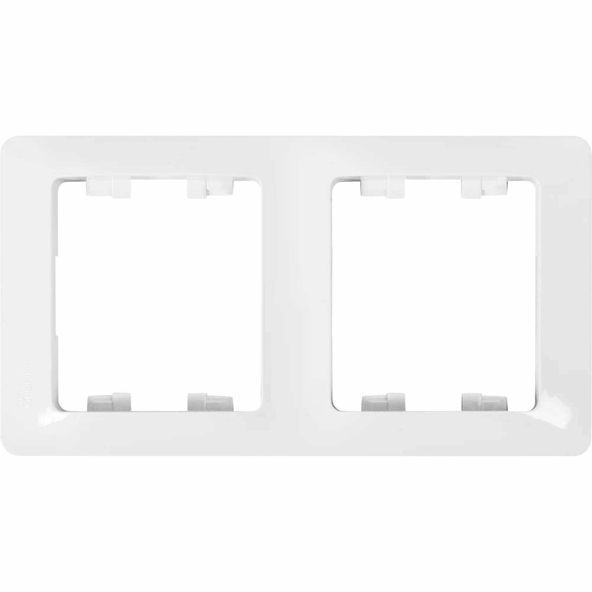 Systeme Electric Glossaрамка для розеток и выключателей 2 поста вертикальная белая