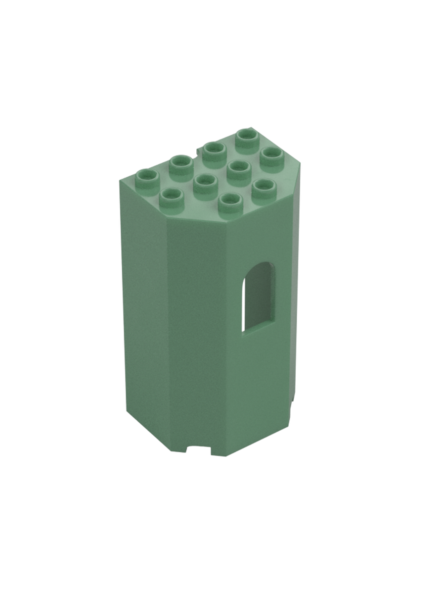 Деталь Lego Panel 3 x 4 x 6 Turret Wall with Window (30246)