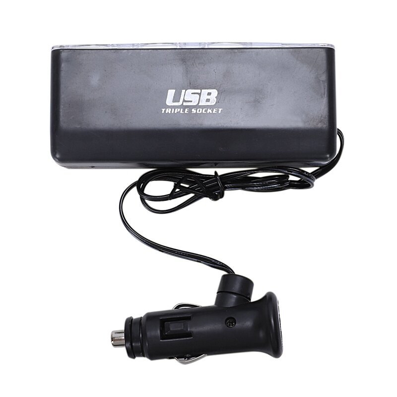 3-канальный разветвитель для розеток, зарядное устройство, адаптер питания + USB DC 12 В-24 В