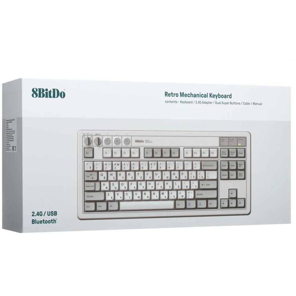 Клавиатура проводная + беспроводная 8BitDo Retro Mechanical Keyboard - M Edition