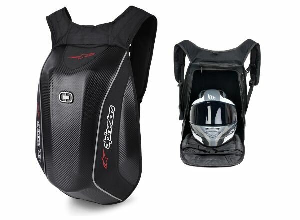 Мотоциклетный Рюкзак Alpinestars, 30-48 л, крепление веревки, для фрирайда, чёрный