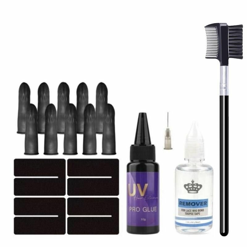 UV-набор: 30г клея + 30мл суперрастворителя + анти-UV щитки | Мгновенное удаление и защита