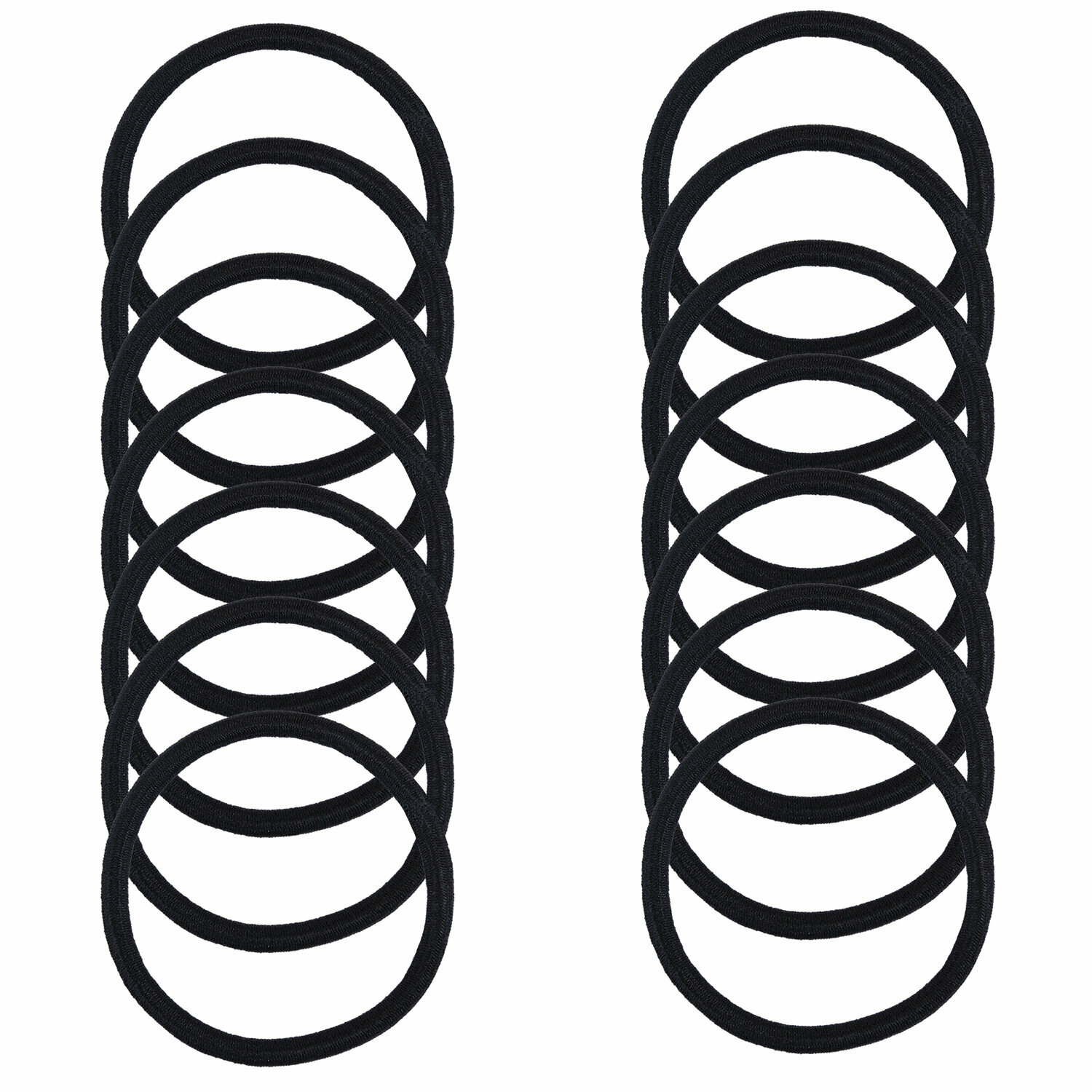Резинки для волос набор 12 шт, 0,4х14 см, чёрный, MONTE VITA, 457037