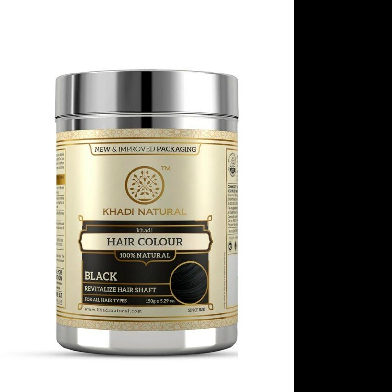 Хна для волос Чёрная марки Кхади (Black henna Khadi Natural), 150 грамм
