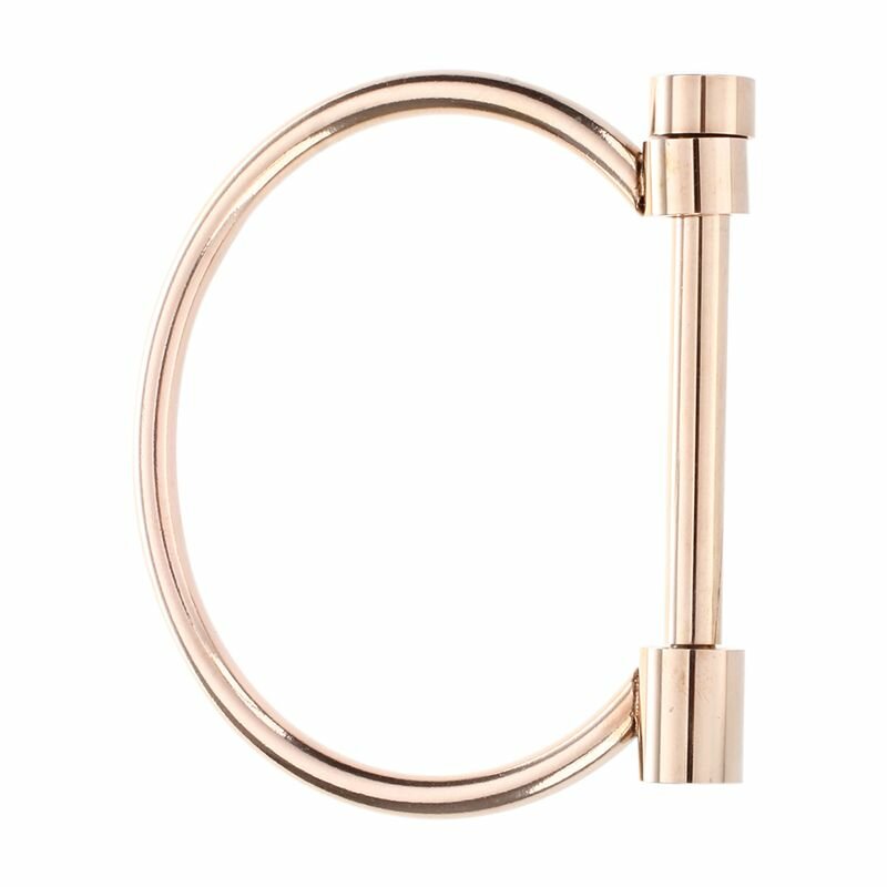 Модный браслет-манжета с винтовой скобой, браслеты из нержавеющей стали и les Rose