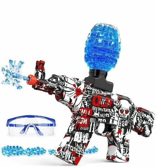 Автомат игрушечный AK 47 Орбиз стреляющий мягкими водными пулями. Электрический для страйкбола c аккумулятором.