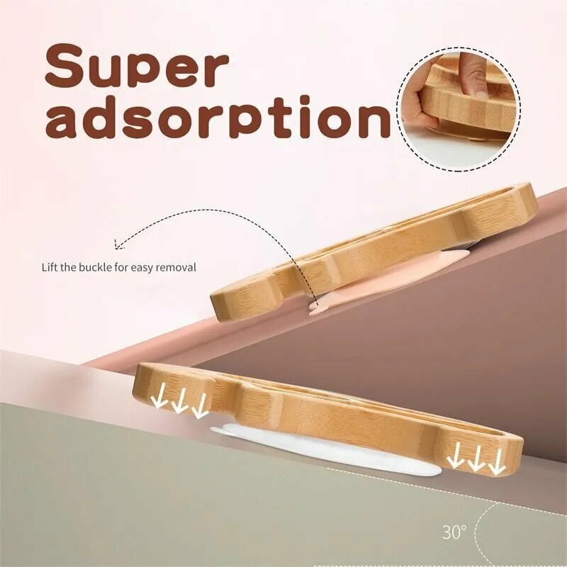 Детская присоска в виде слона, круглая бамбуковая миска, детская бамбуковая деревянная тарелка для дополнительной еды