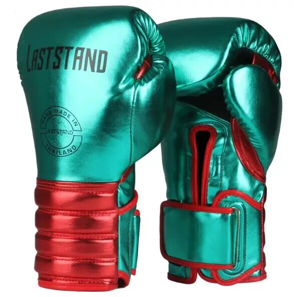 GINGPAI SPORT Боксерские перчатки из искусственной кожи 8-12 унций 12OZ, CSJ Green