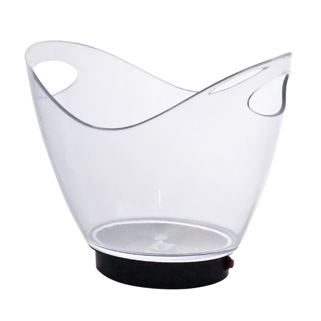 Прочное и Универсальное Ведерко Для Льда Ведерко Для Льда Охладитель Вина С Круглой Двойной Ручкой Красочное Светящееся Ведерко для Льда для Домашнего Бара