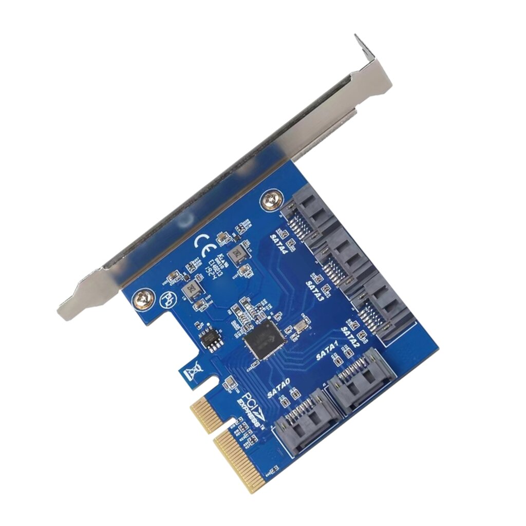 Fast Speed PCIE to Sata3 Expansion Card With 5 Port, Data Transfer Up To 6Gbps For Computers
