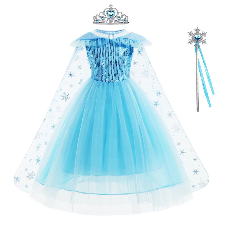 Платье принцессы Эльзы DreamParty для девочек 3T, 2