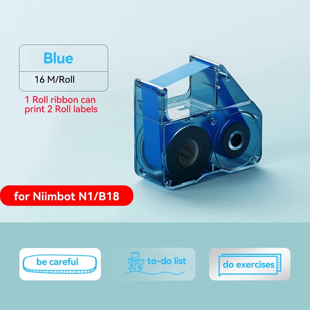 Niimbot B18 Белый Термотрансферный Принтер Этикеток 1 Blue Ribbon