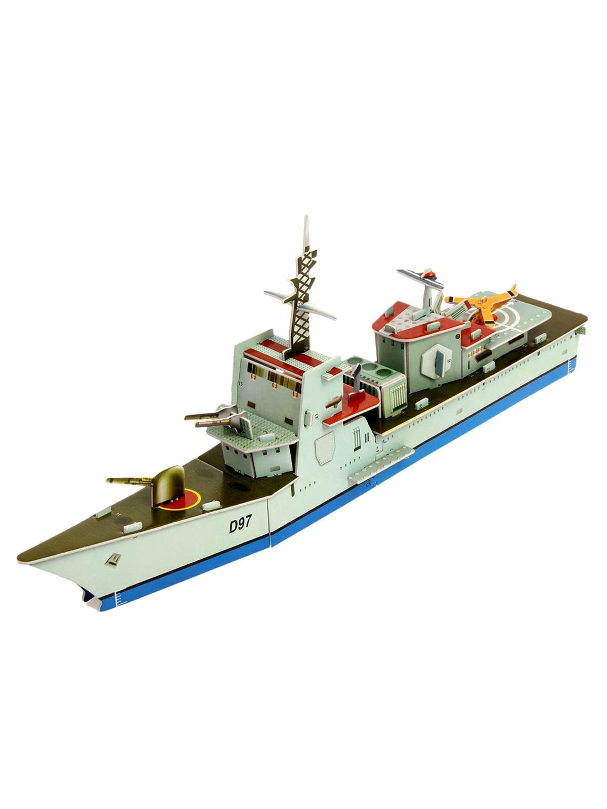 Картонный 3D конструктор "Фрегат" для мальчика, развивающий объемный конструктор для детского творчества и сюжетно-ролевых игр, сборная 3D модель, собери сам, 50 х 9 х 18 см