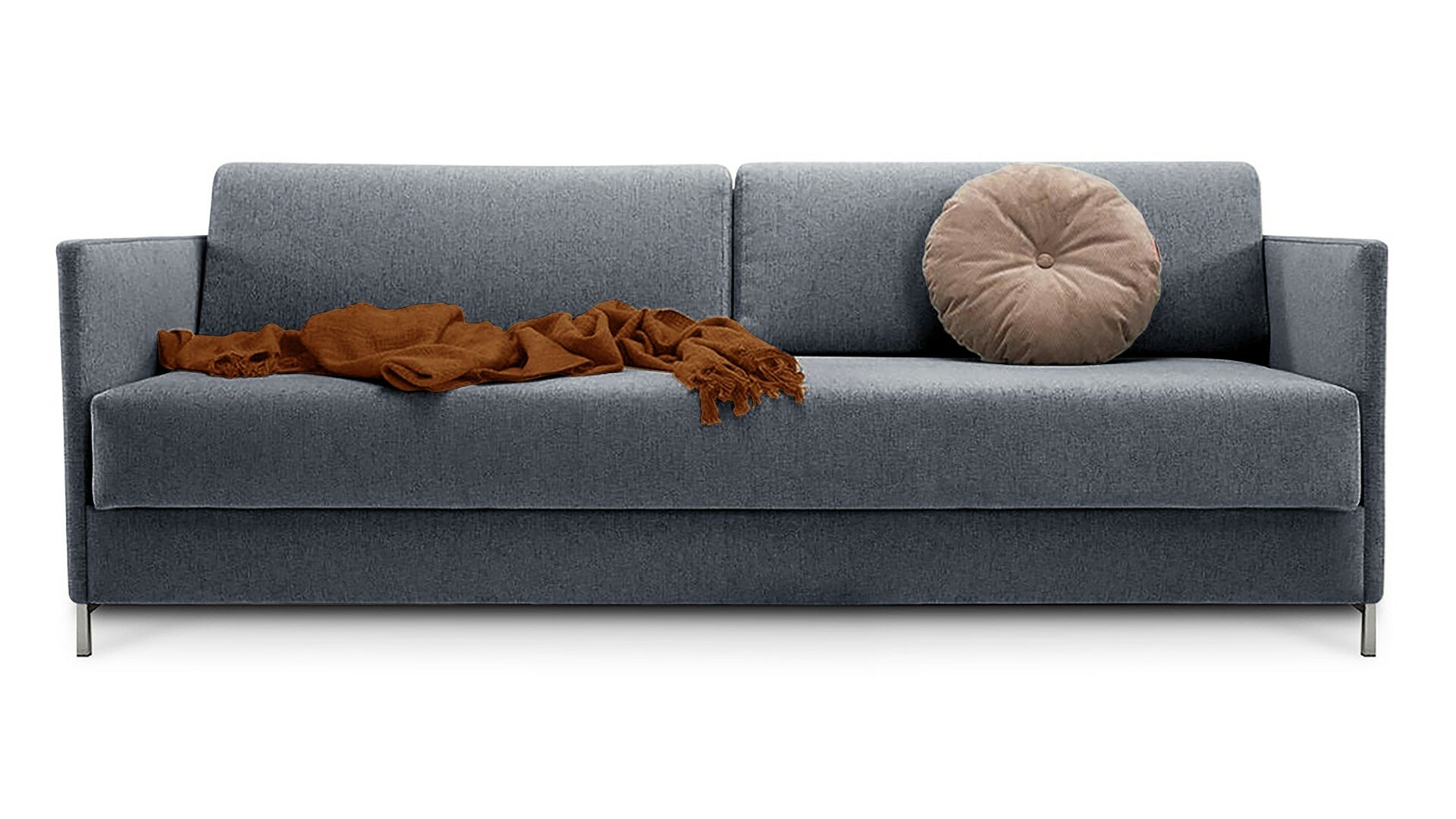 Диван Леонора Лайт Strong Plus 10 NEW 226x109x105 см, серый Рогожка, еврокнижка GOODFORM