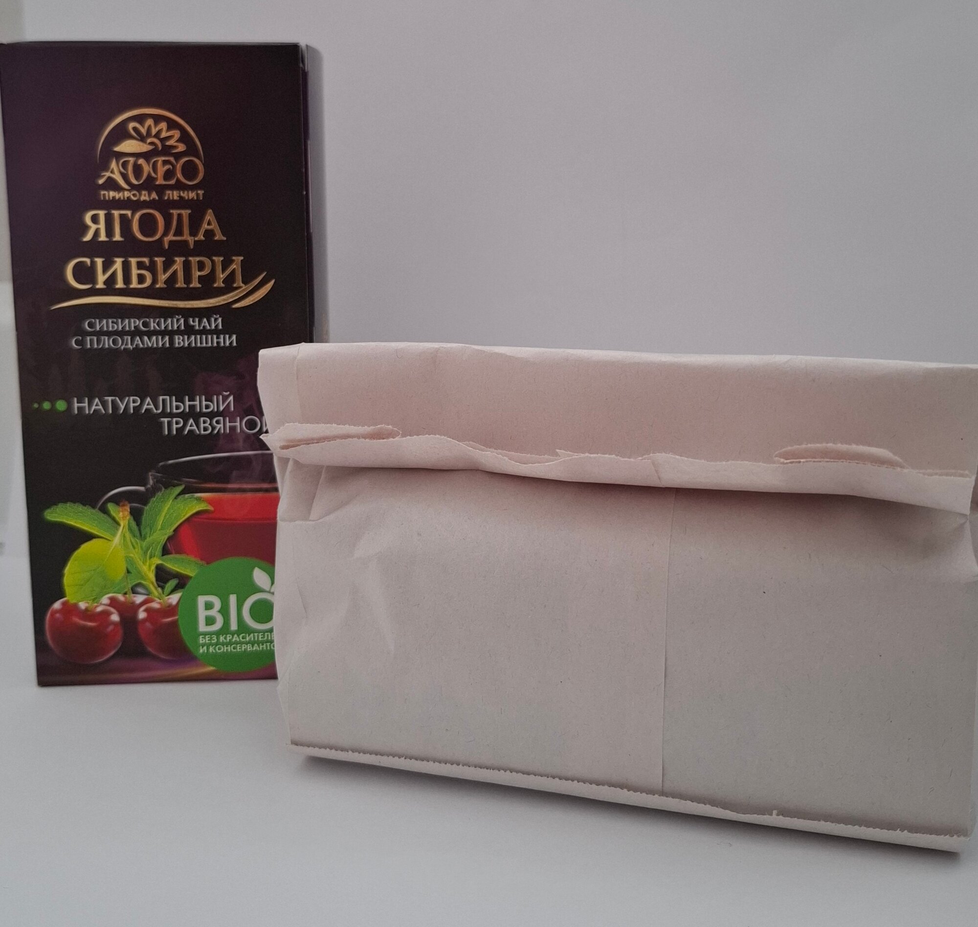 Сибирский чай с плодами вишни " Ягода Сибири" ТМ " AVEO". Полезный напиток, который всегда под рукой!