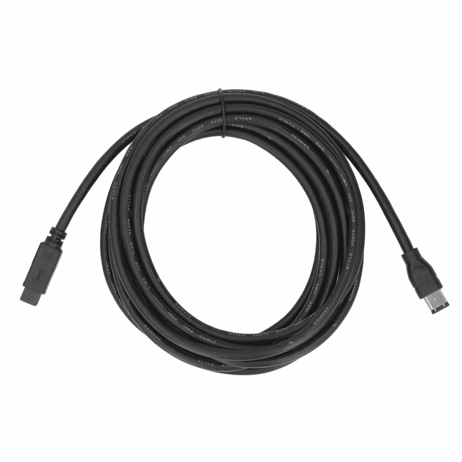 IEEE 1394 FireWire Cable 800 Мбит / с 14,8 футов длиной заглушка и воспроизводитесь и играйте в мужсский кабель с розом от 9PIN до 6PIN FireWire