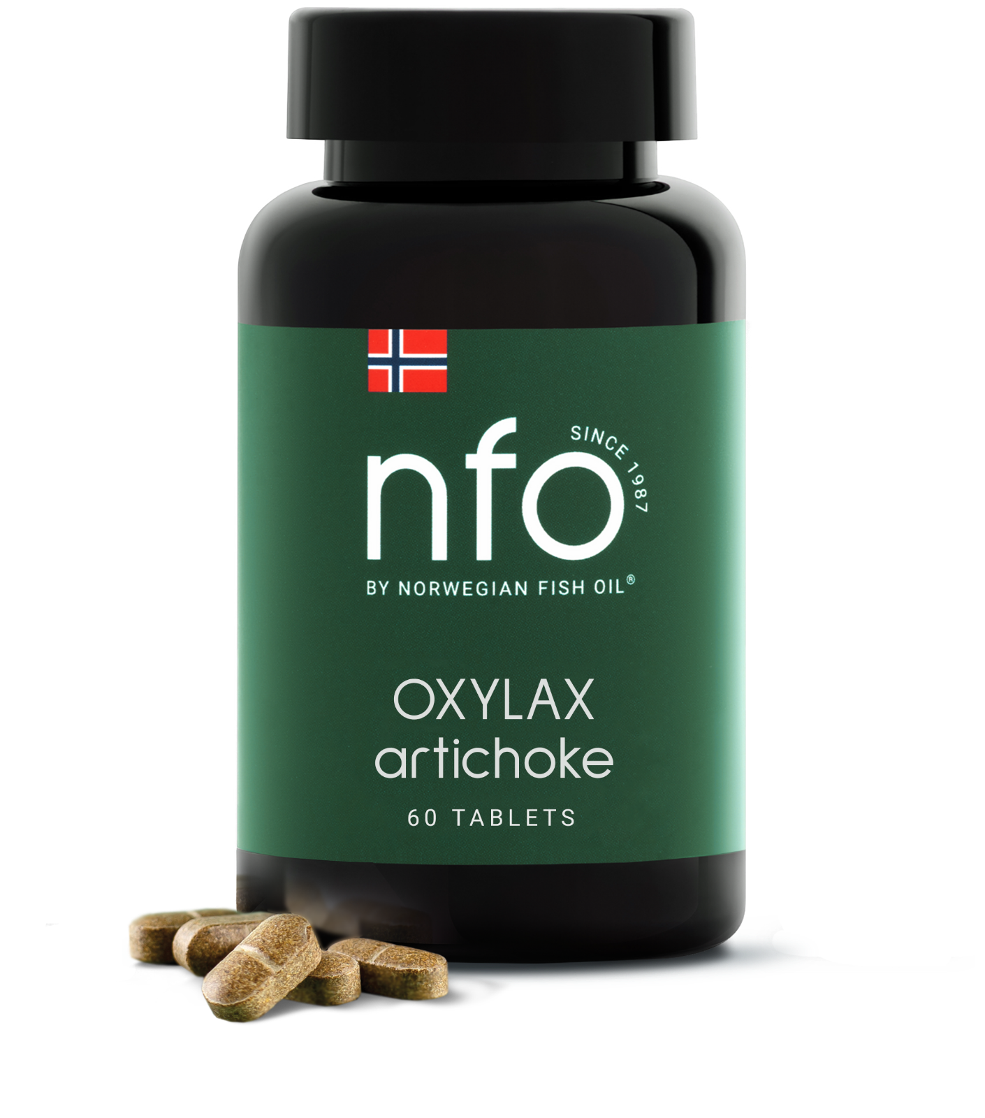 Природный регулятор работы кишечника NFO Оксилакс Артишок (Норвегия), 60 таблеток по 950мг