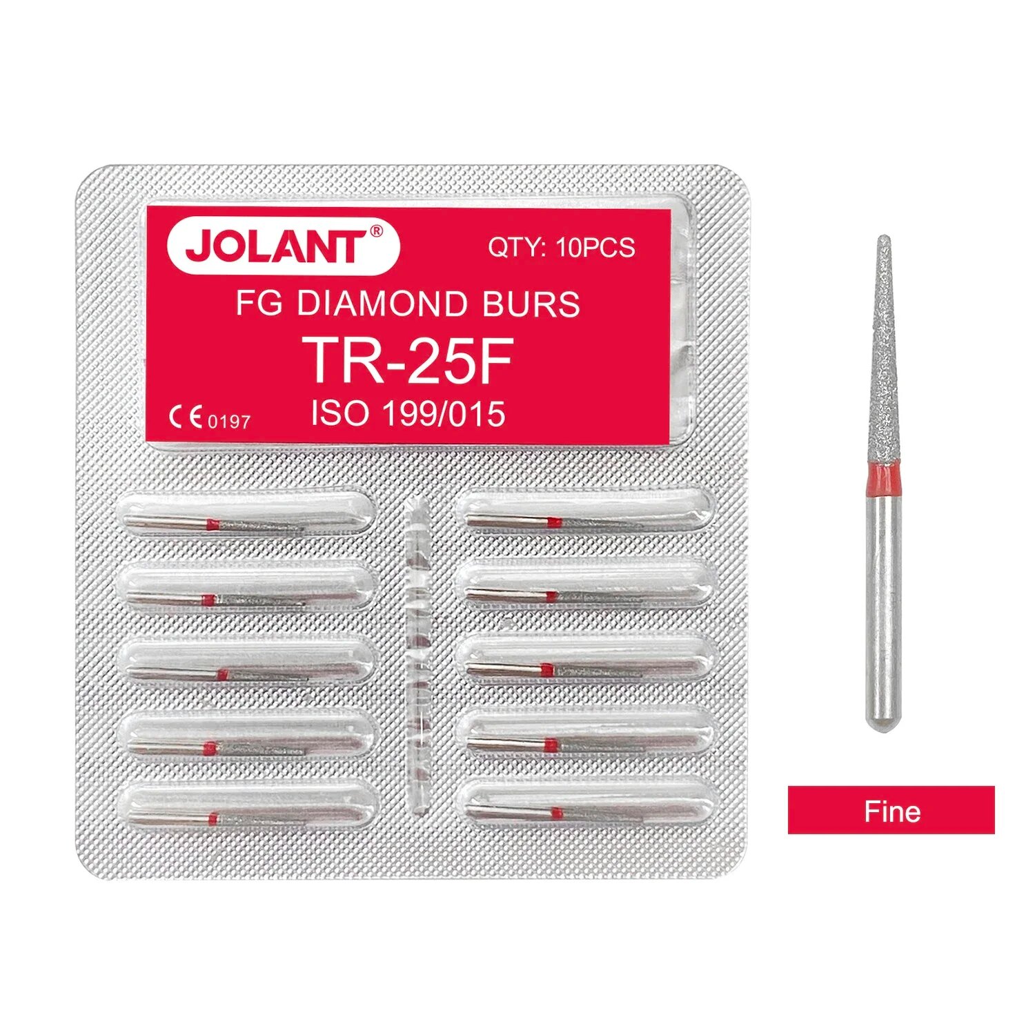 Стоматологические боры JOLANT TR-25F, 10шт, Fine