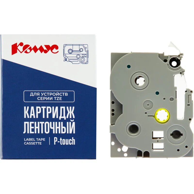 Картридж Комус TZE-632(Brother TZE-632 красный на желтом,12мм/8м) 1944172 RL-B-T632P-RE/YE-12MM*8M