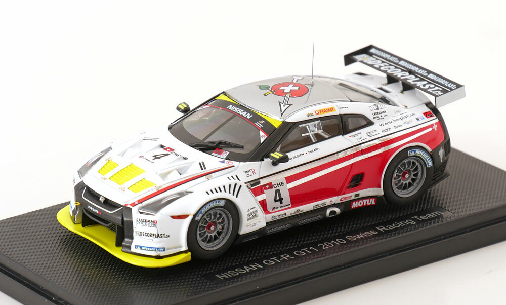 Модель коллекционная EBBRO Nissan gt-r GT1 no 4 swiss racing team 2010