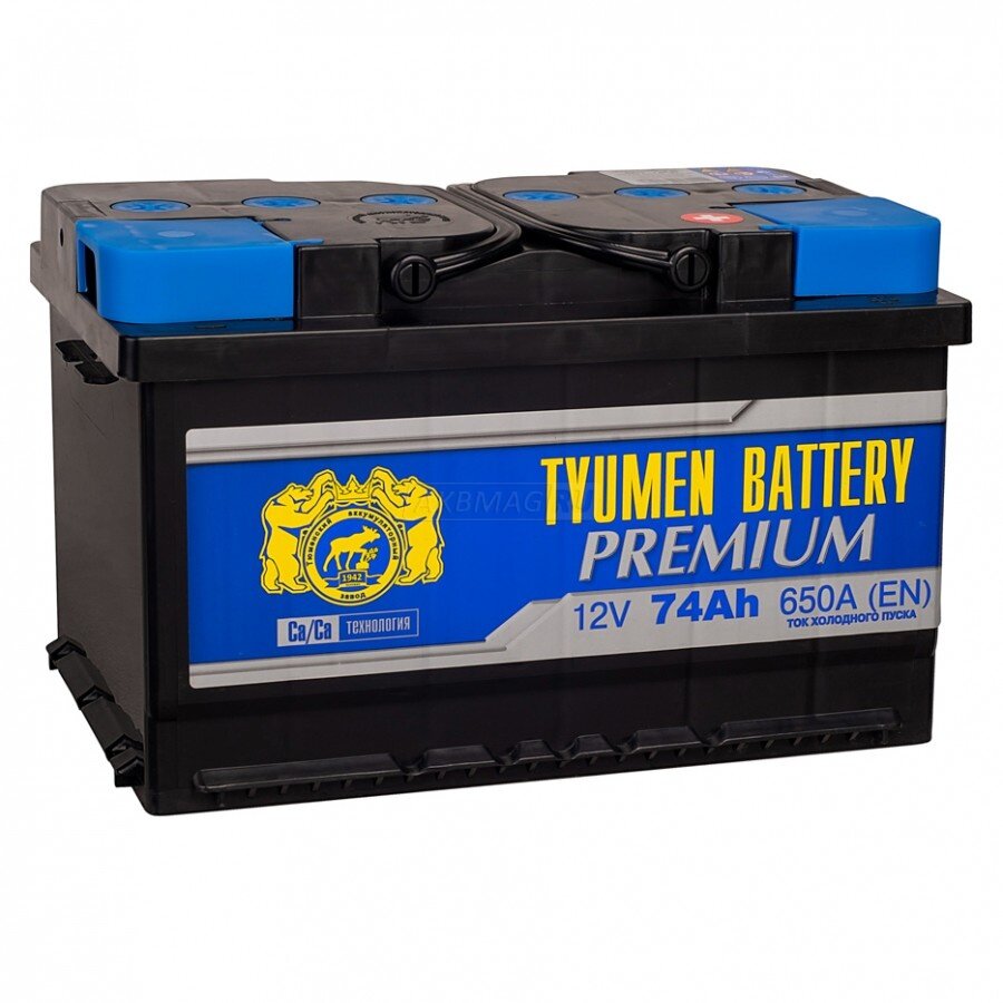 Аккумулятор Tyumen Battery Premium 74 Ач обр. пол. низкий 650A (278x175x175)