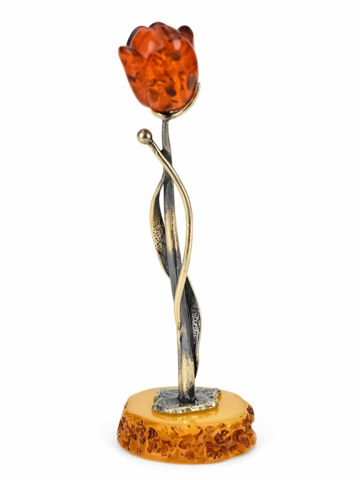 Сувенирная фигурка - Тюльпан, Балтийский Янтарь, 8,5 см