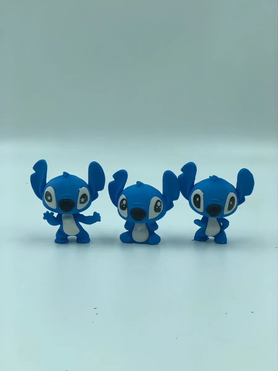 Ластики "Ститч", из мультфильма "Лилу и Стич", разборные, 3 штуки