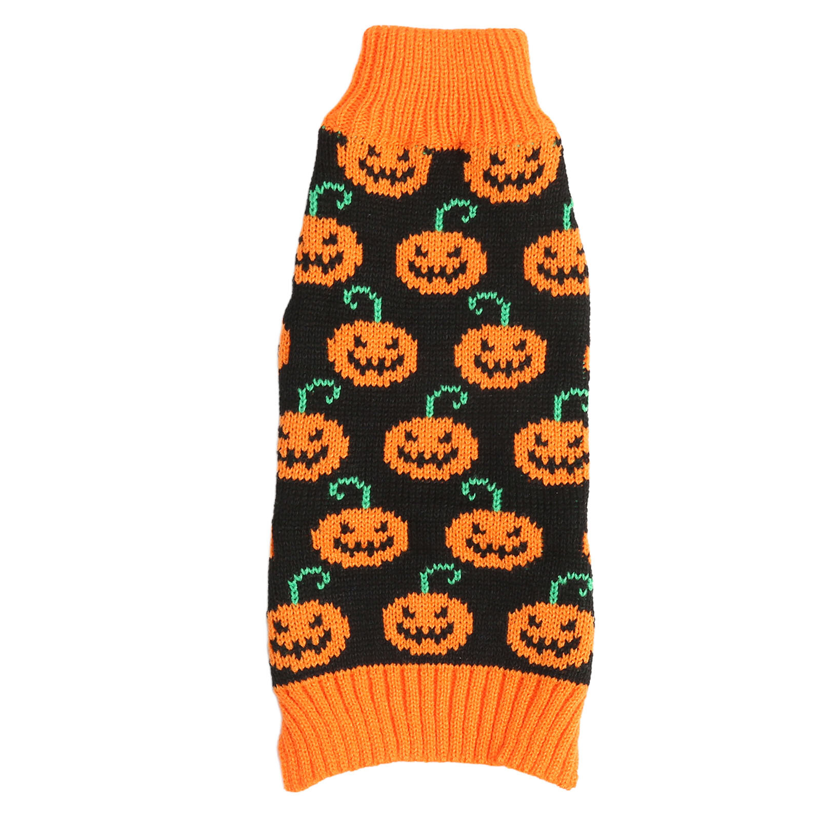 Dog Halloween Sweater Multi Pumpkin Smiley Face Winter Clothes for Pet Supplies M