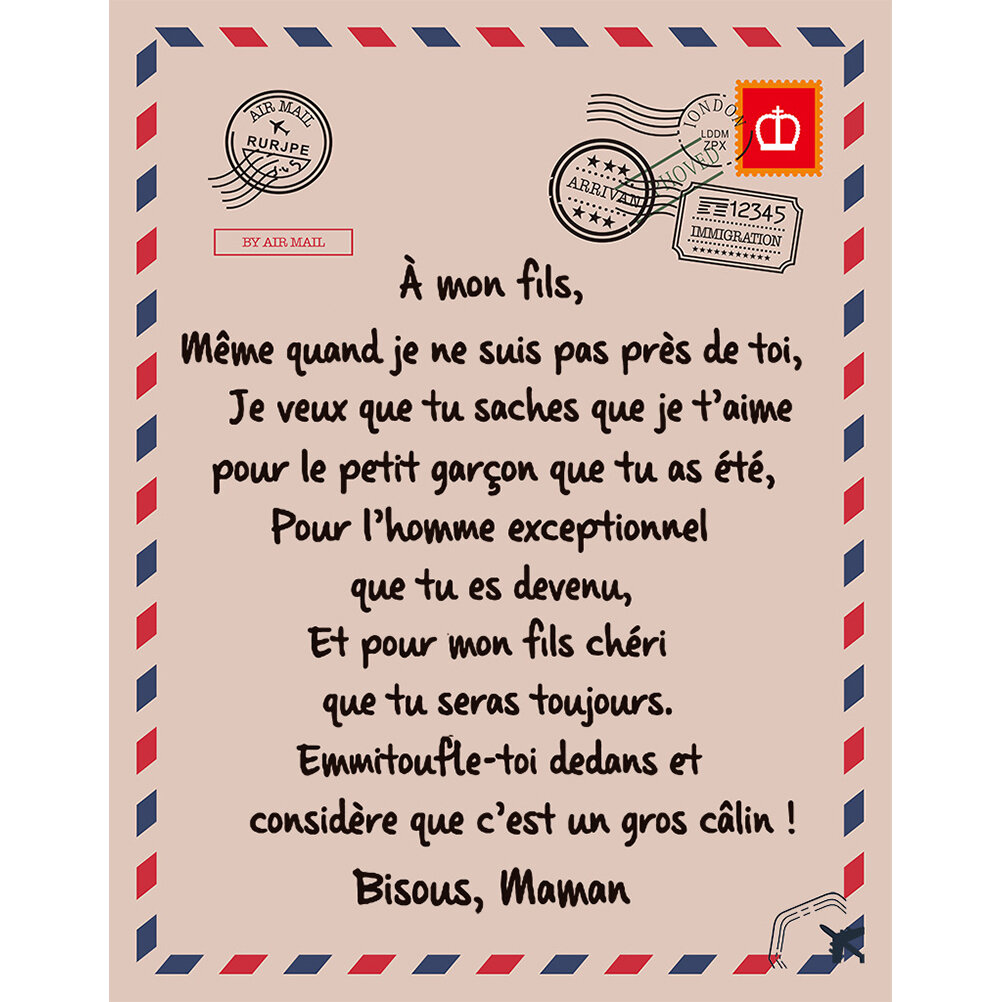 Французские письма одеяло моему сыну и моей дочери мягкое одеяло на фланелевое одеяло зима теплое почтовое одеяло для спальни гостиной