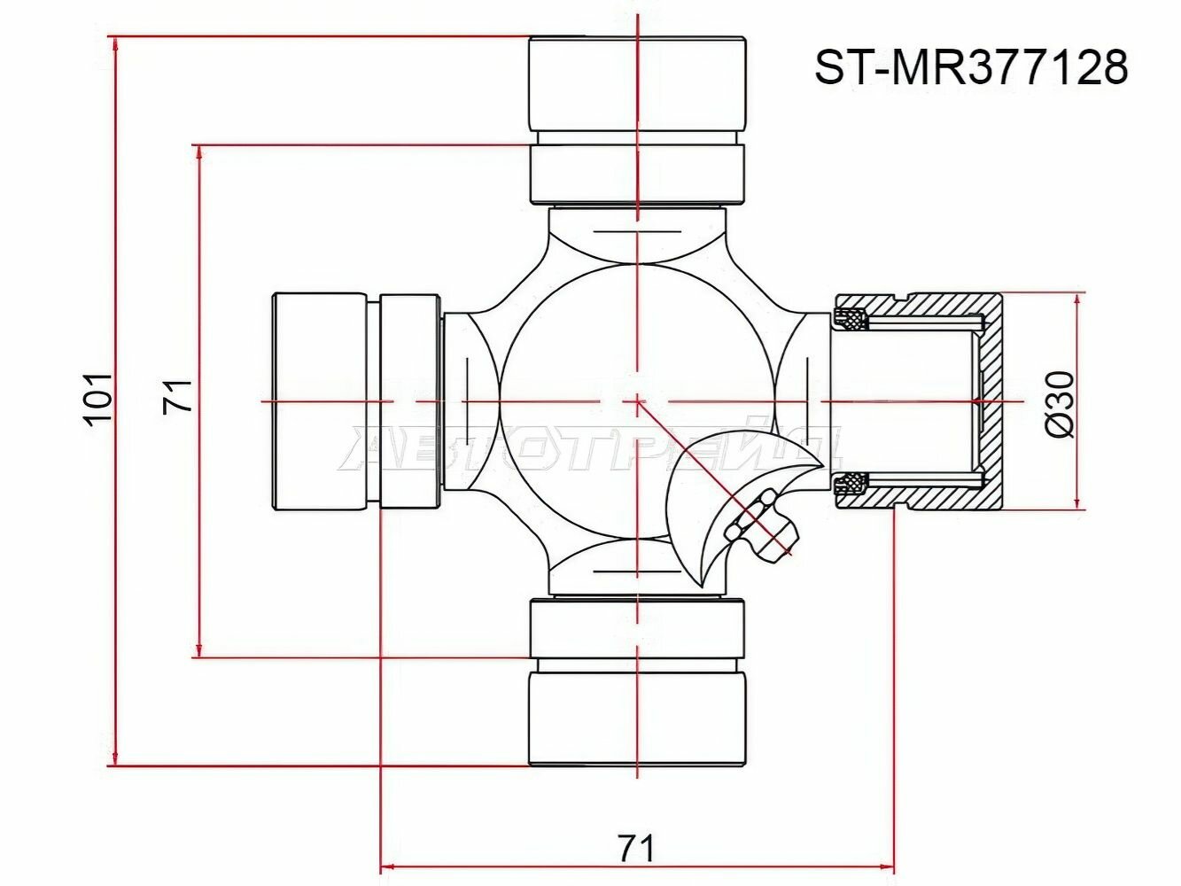 Крестовина для Митсубиси Челленджер, Паджеро, Монтеро арт STMR377128 SAT