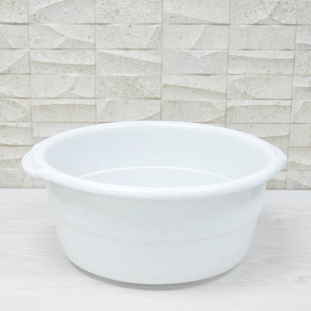 Таз пищевой 8л, ударопрочный пластик, широкий ободок, для дома и кухни