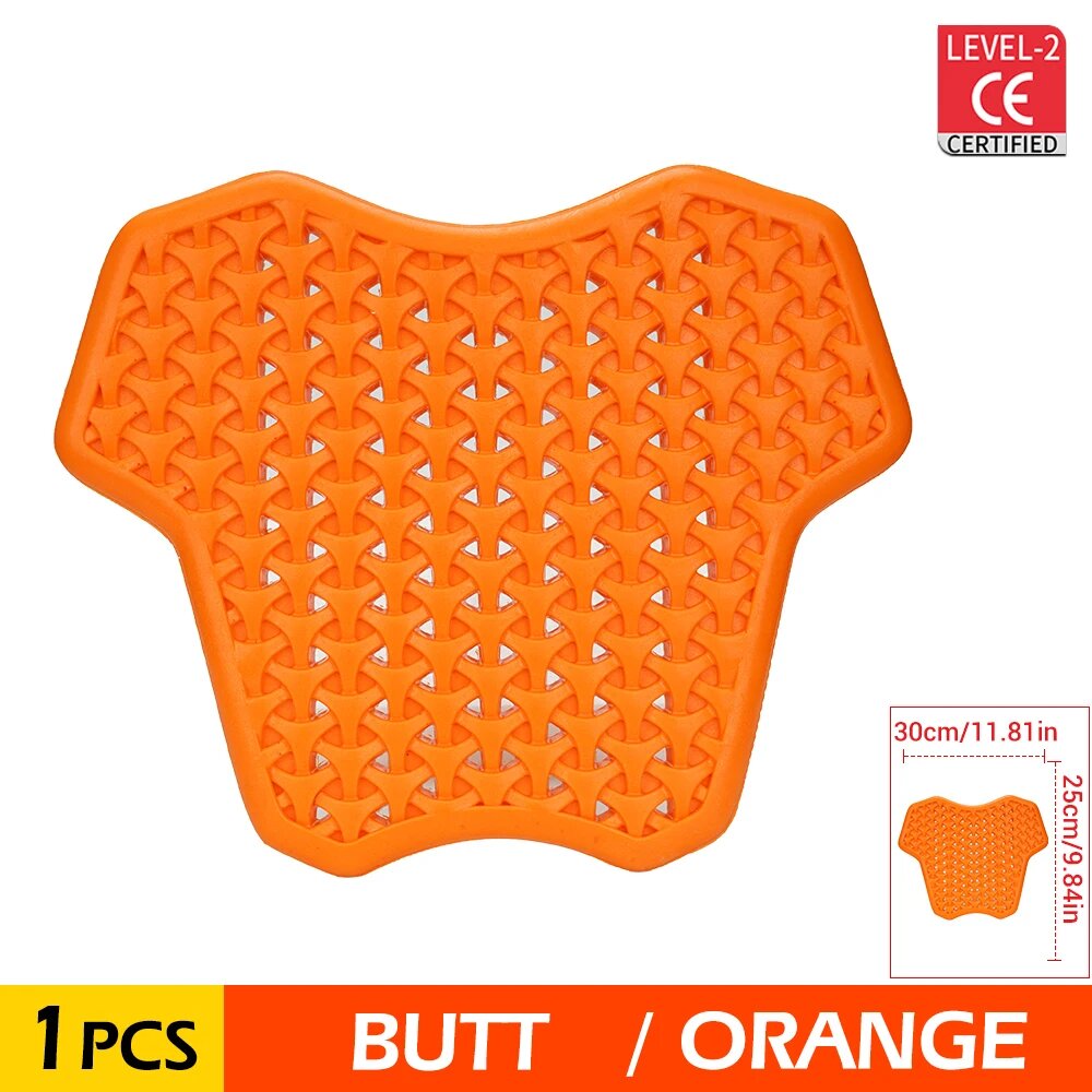 Сертифицированная CE Защитная Экипировка Для Мотоциклистов: Наплечники, Налокотники, HRZ-Butt-Orange